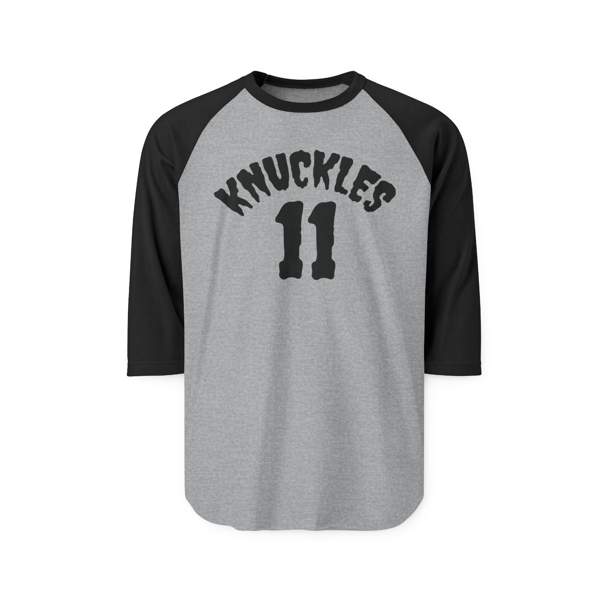 Knuckles 11 // Stealth Edition - ¾ Sleeve Raglan – Knuckles Motorcycle Art