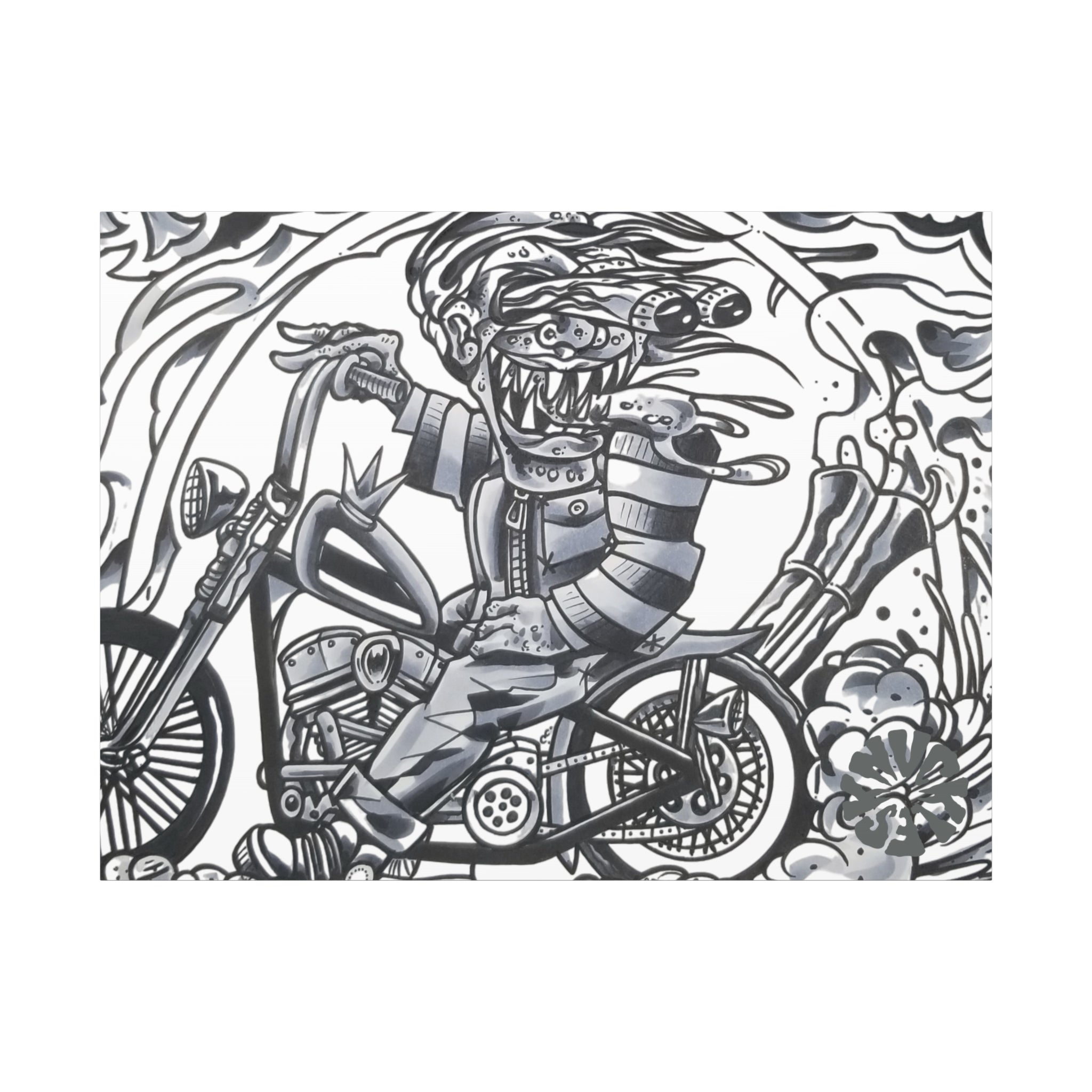 RideOrDie // Canvas Art – Knuckles Motorcycle Art